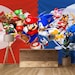 Mario and Sonic Sports Poster | Retro Gaming Wall Decor | Kids Room ...