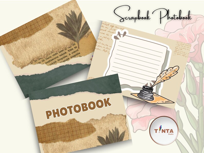 Scrapbook Photo Book Canva Template | Printable Memory Book | Editable ...