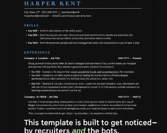 Entry Level Resume Template - Etsy