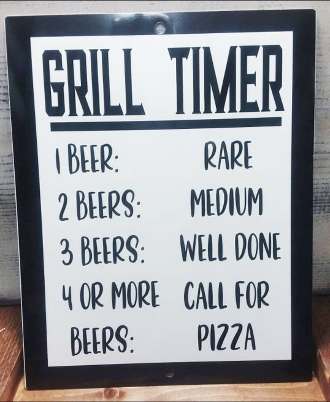 Grill Timer Metal Sign 8x12 - Etsy