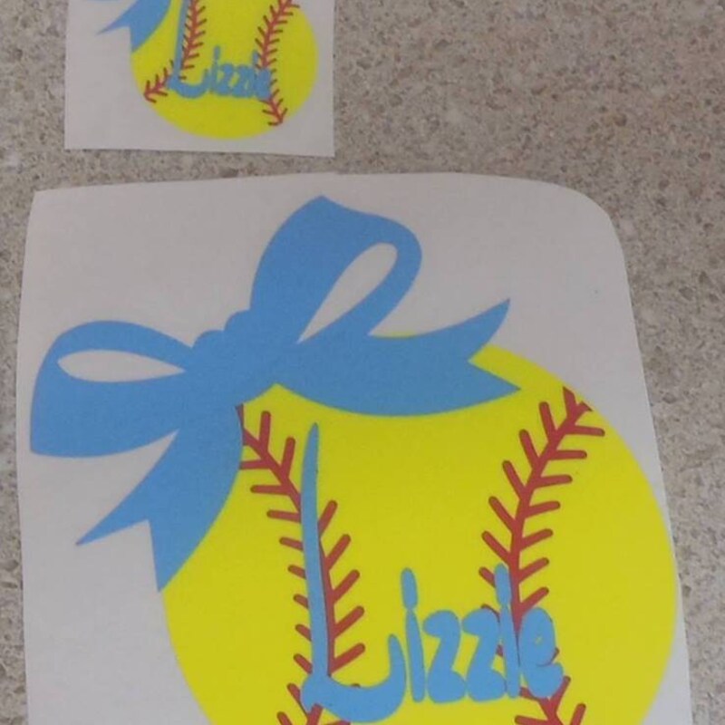Softball Car Decal - Etsy