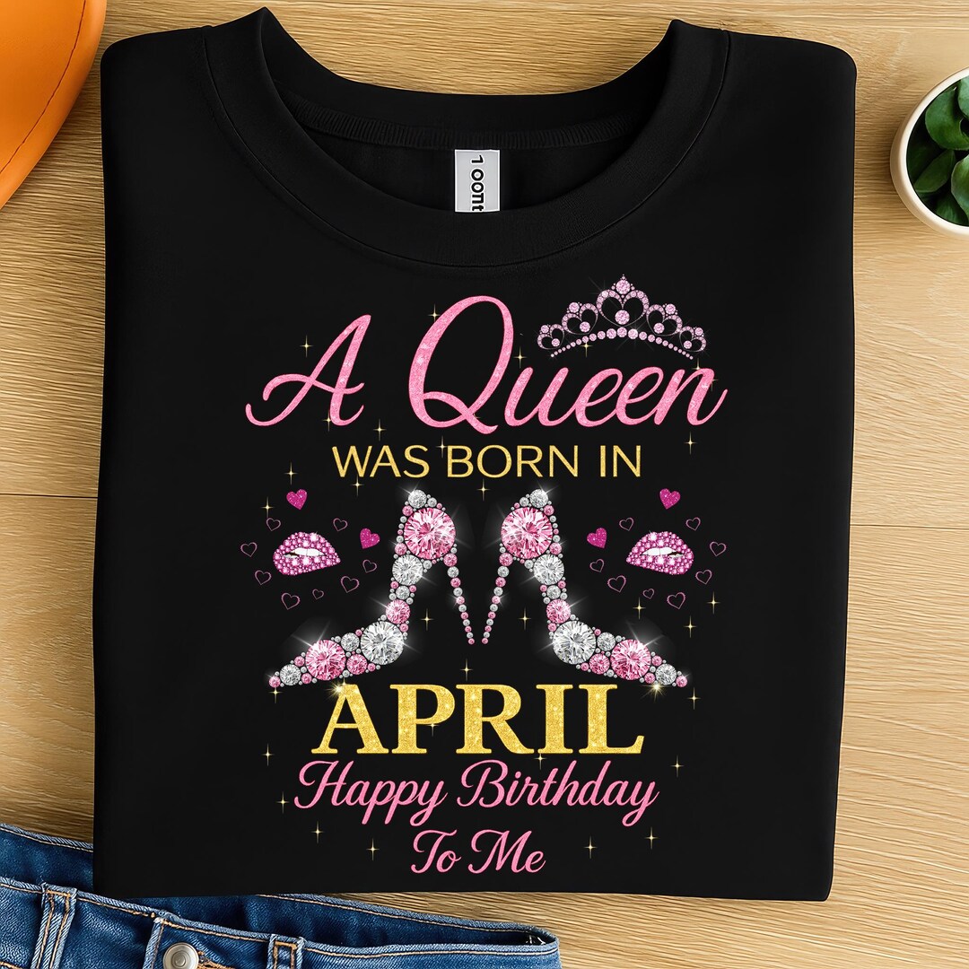 April Birthday PNG Clipart – A Queen Was Born in April Glam Crown and ...