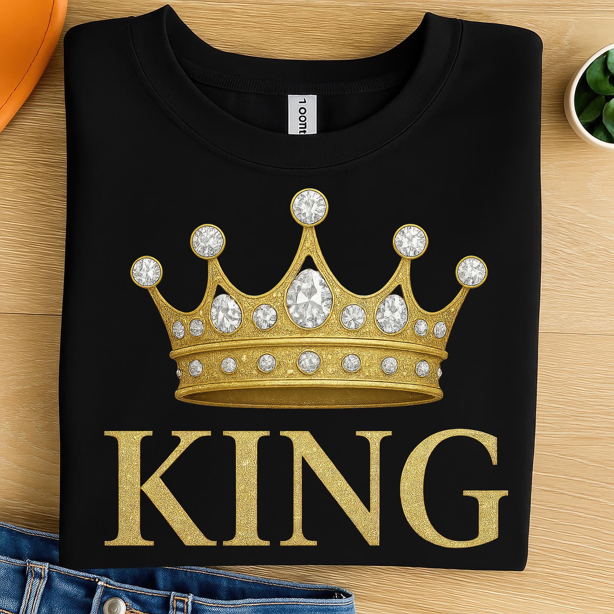 King Crown PNG Clipart – Luxury Gold Diamond Crown Typography Design ...