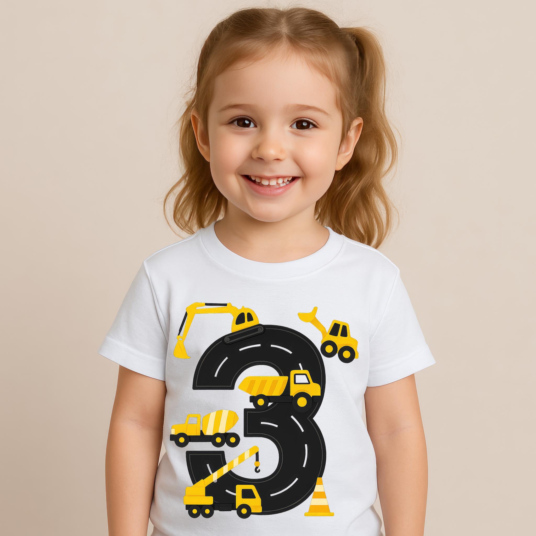 Construction Truck Number 3 PNG Clipart – Boys Birthday Party Excavator ...