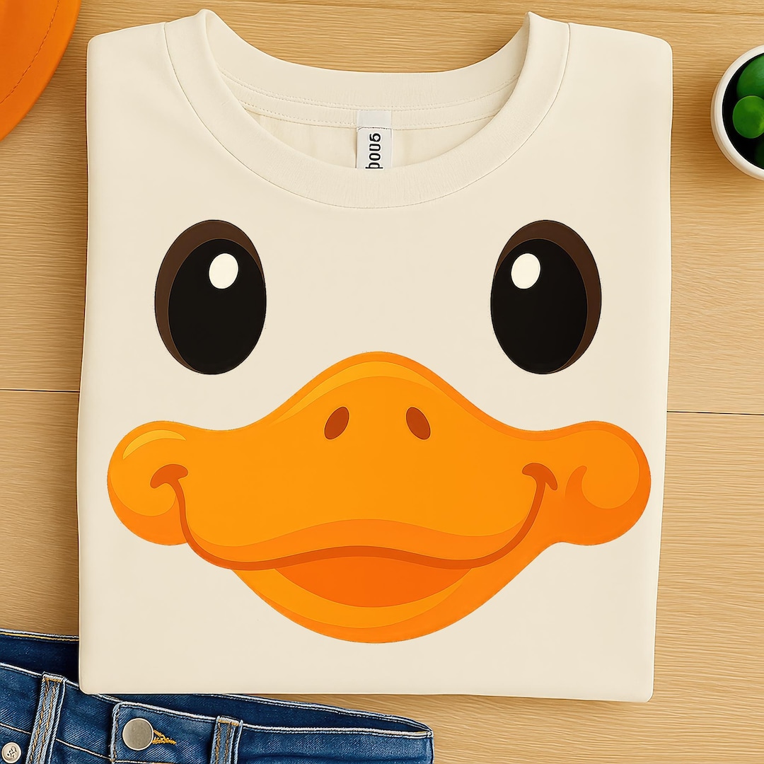 Cute Duck Face PNG Clipart – Funny Cartoon Animal Smile Digital Art for ...