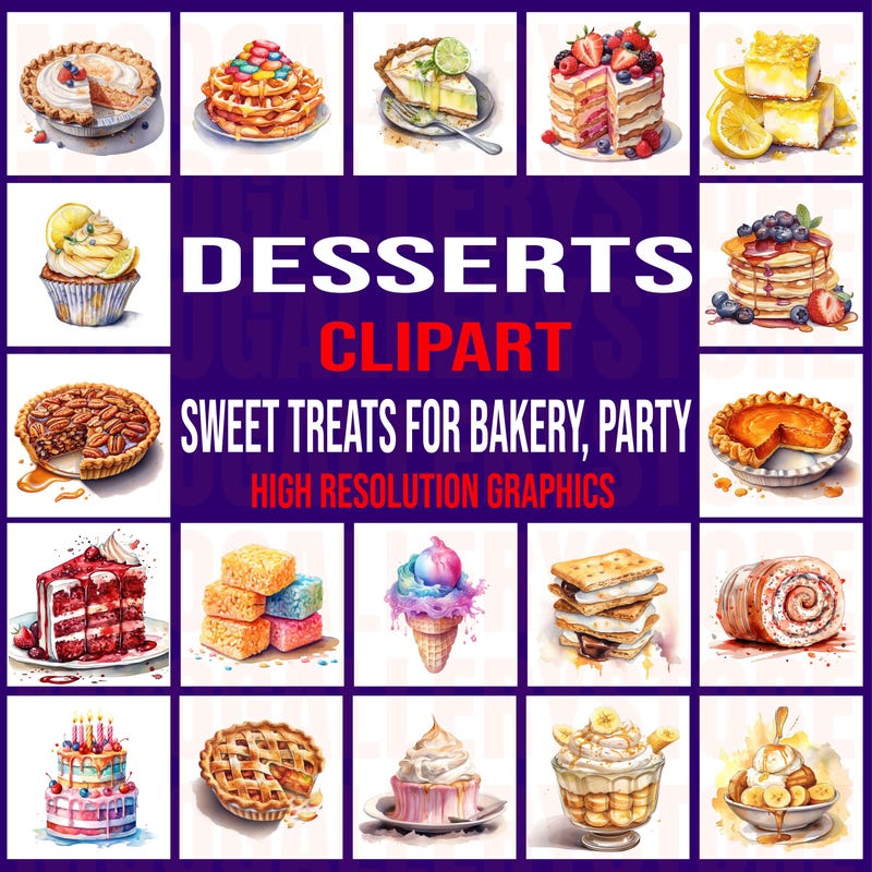 Dessert Clipart - Etsy