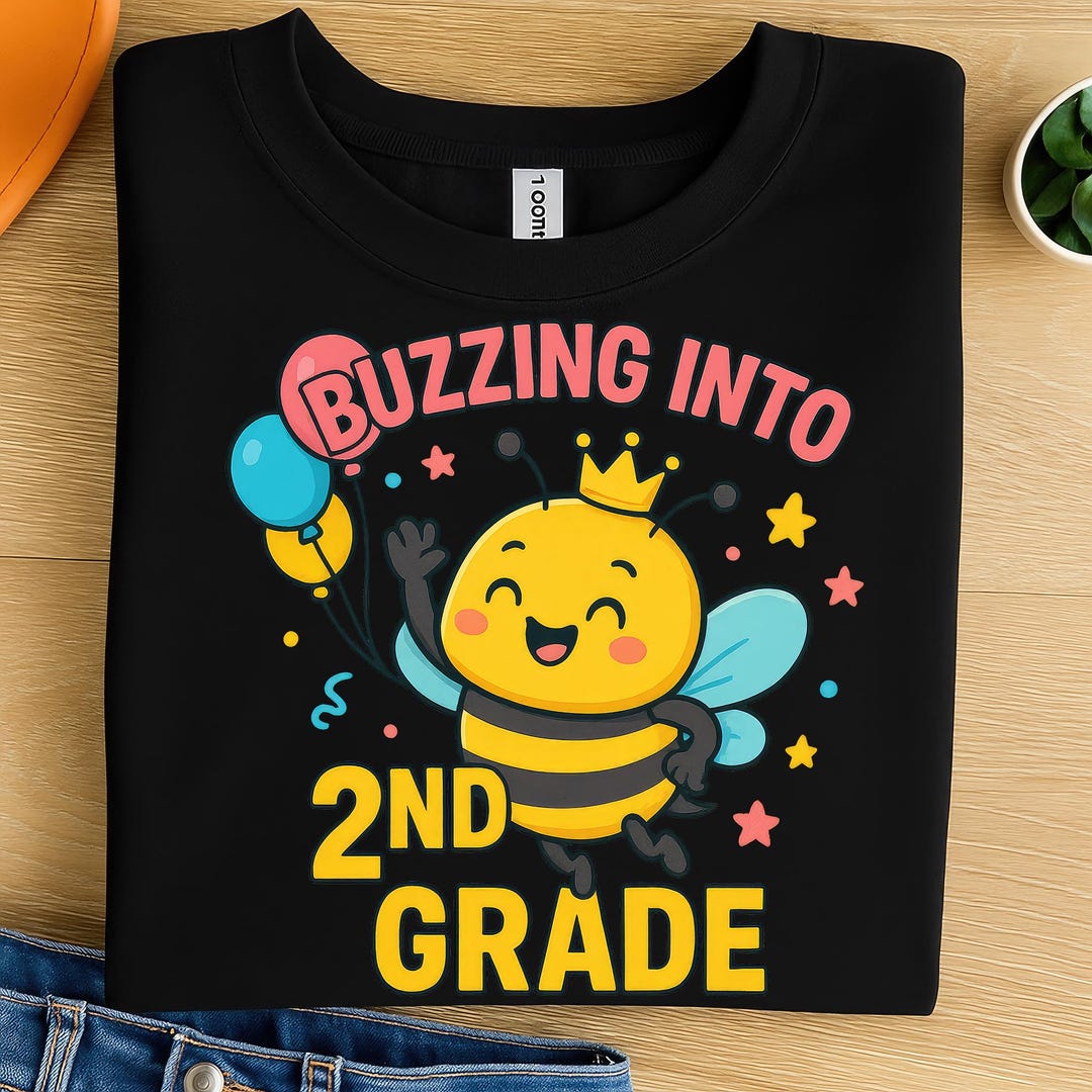 Buzzing Into 2nd Grade PNG Clipart for Back to School T-shirts and Mugs ...