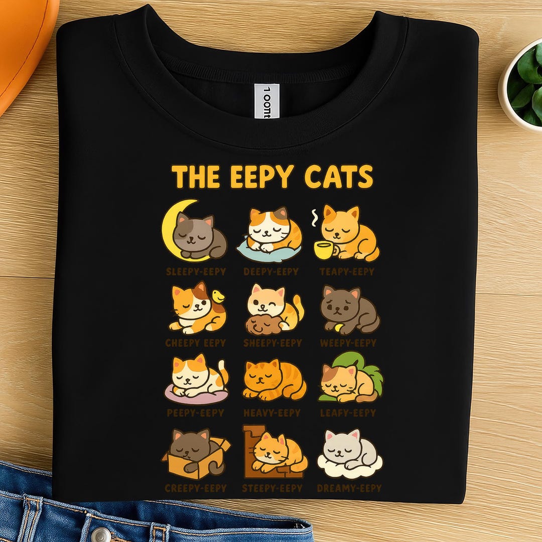 The Eepy Cats PNG Clipart | Cute Funny Sleepy Cartoon Cat Collection ...