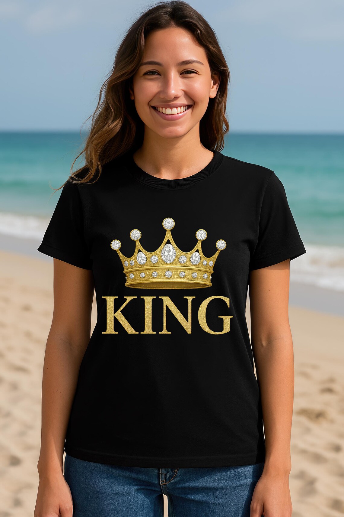 King Crown PNG Clipart – Luxury Gold Diamond Crown Typography Design ...
