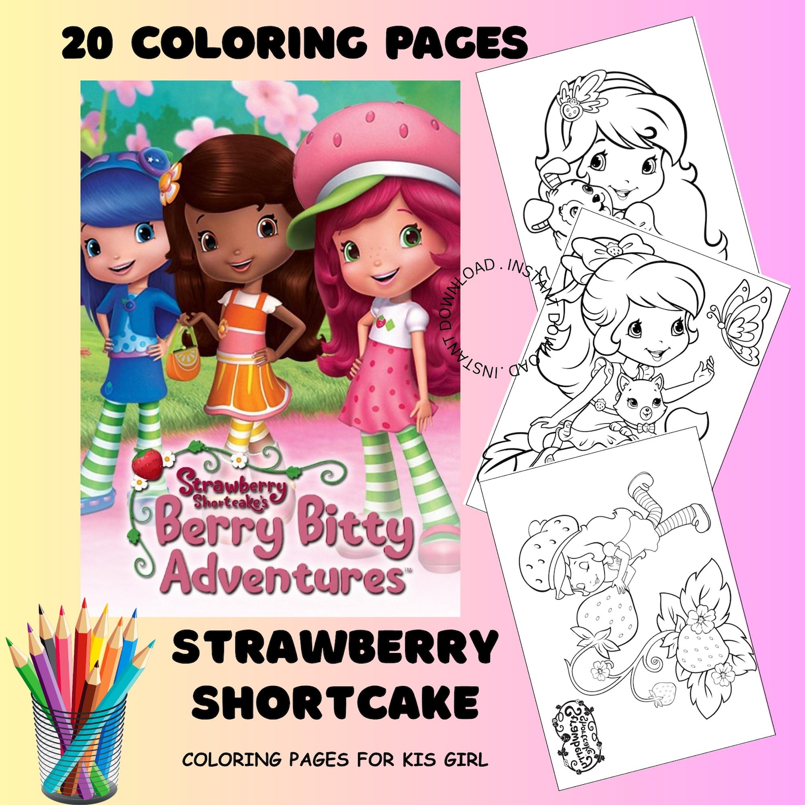 20 Strawberry Shortcake Coloring Pages , Cute Coloring Pages for Kids ...