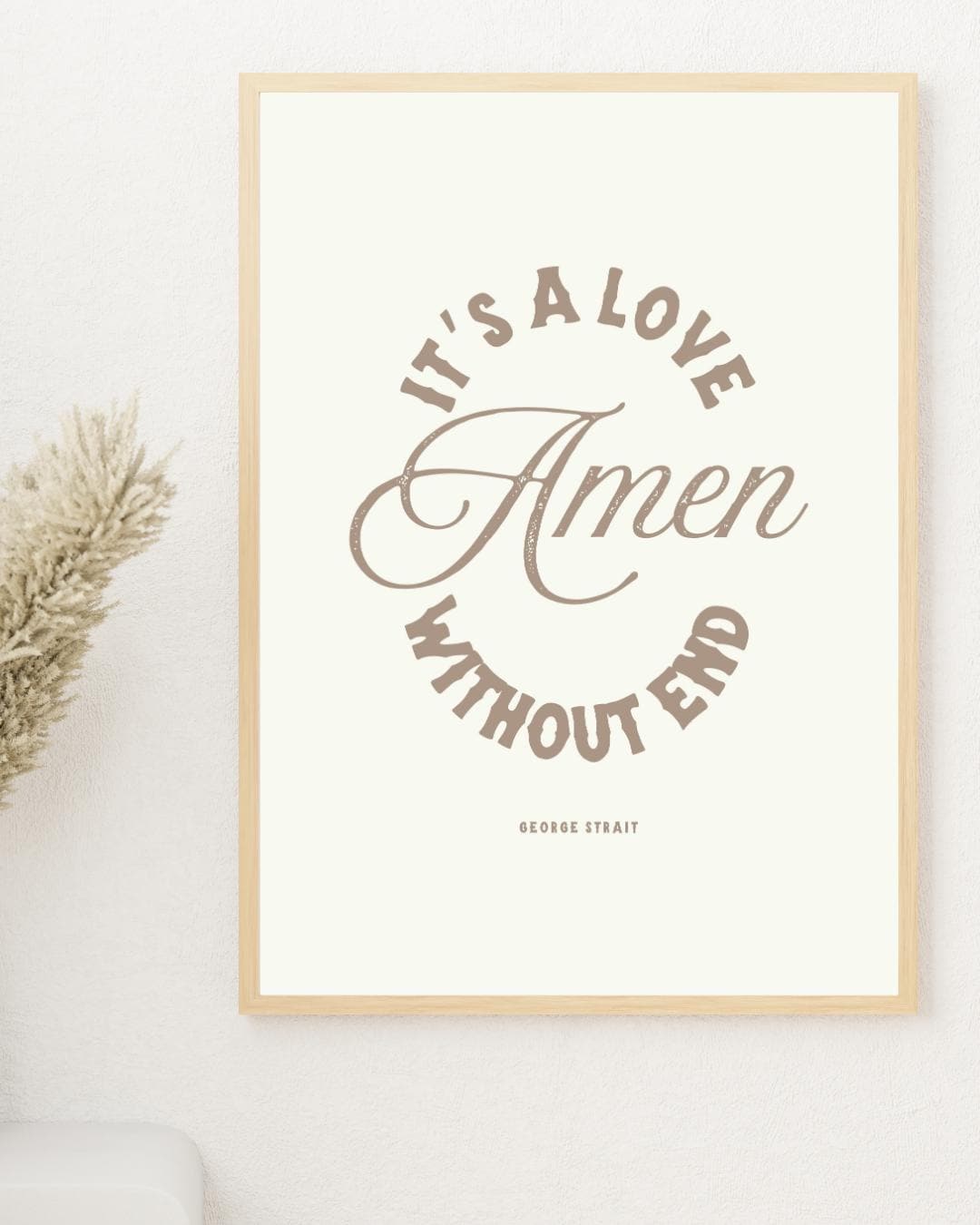 A Love Without End Digital Printable Wall Art With Lyrics by George ...