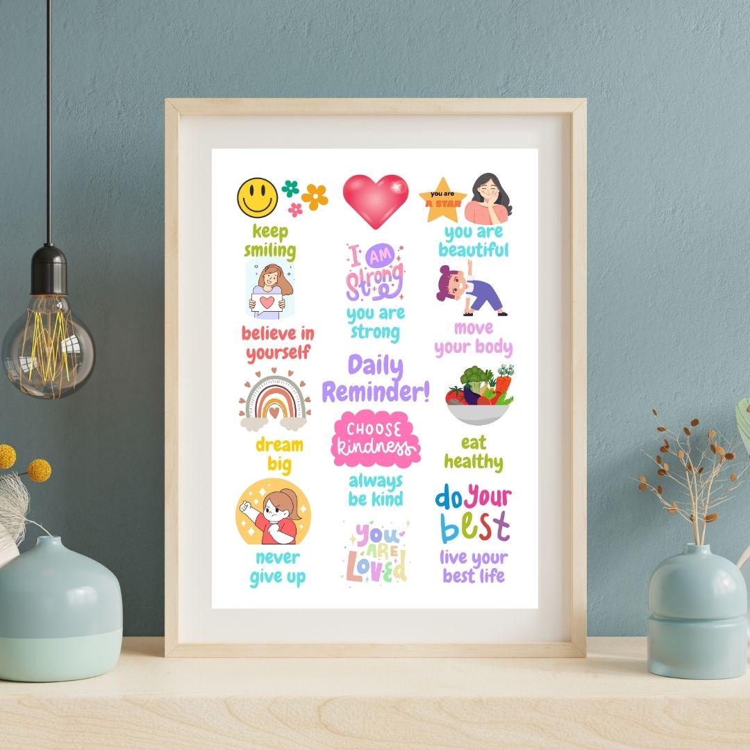 Daily Reminder Wall Art, Positive Affirmation, Motivational Digital ...