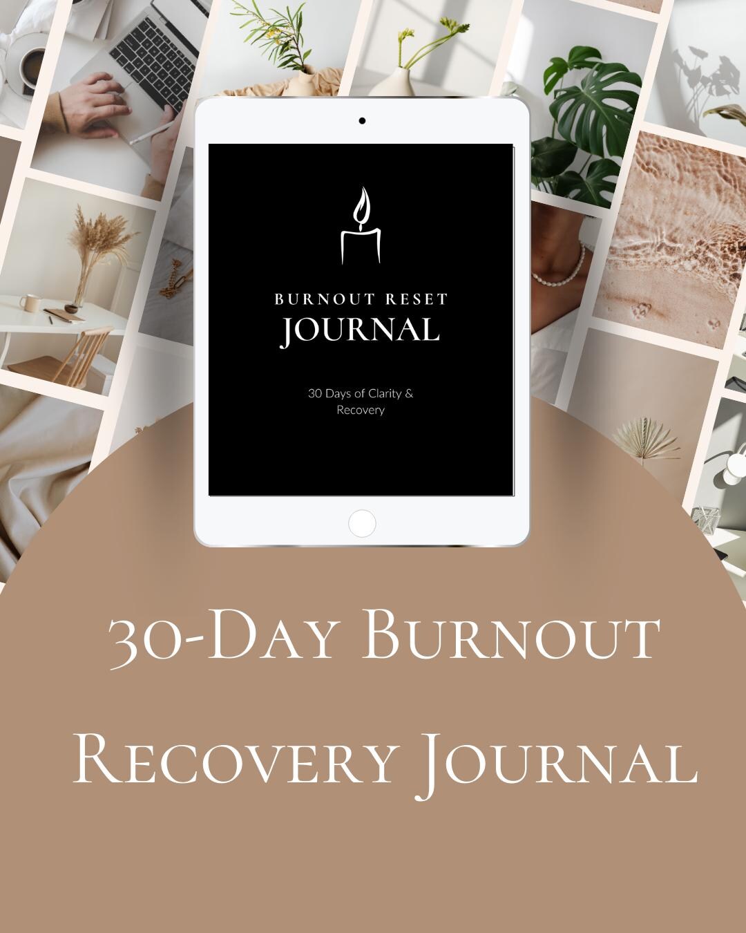 Burnout Recovery Journal • 30-day Guided Self Care Workbook • Digital ...