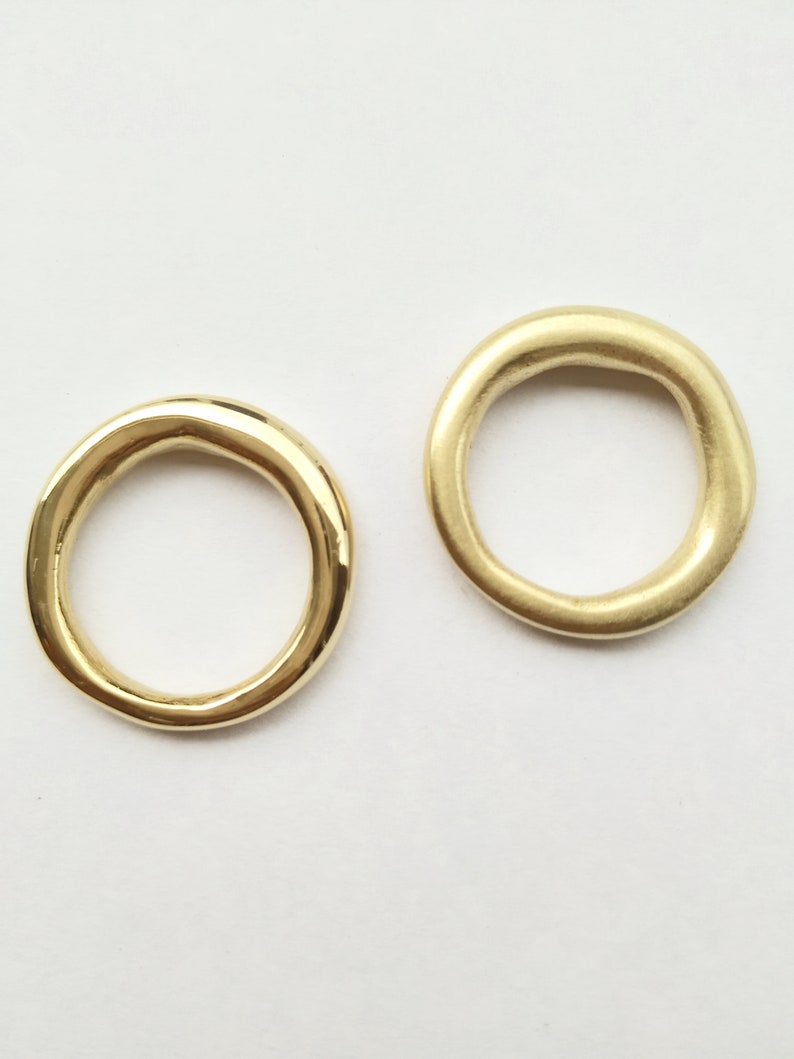 Irregular Ring Gold Plated Matt Gold Ring Band Stacking Ring - Etsy