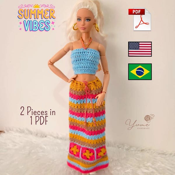 Boho Barbie Dress Pattern - Etsy