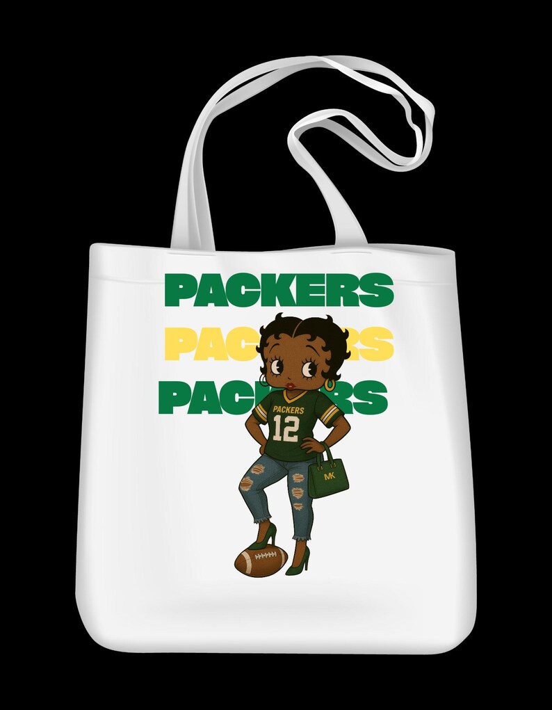 Betty Boop Green Bay Packers Art: Retro Cartoon Print (digital Download ...