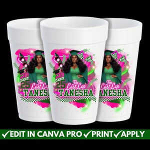 Graduation Cup Stickers Template - Etsy