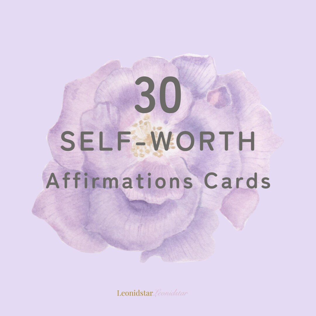 Self-worth Affirmation Cards | for Confidence, Mindset & Self Love ...