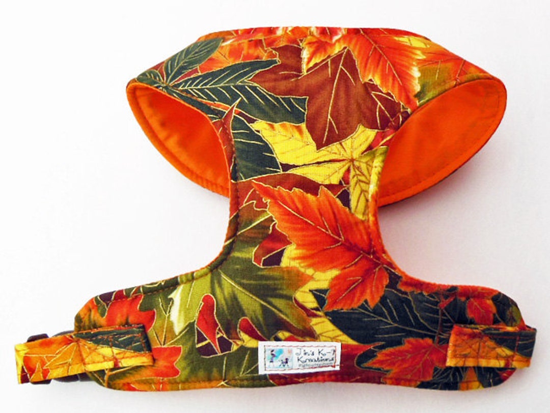 Metalic Fall Leaf Comfort Soft Dog Harness - Made to Order - - Etsy
