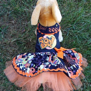Halloween Harness-dress for Small Dog, Boo. - Etsy