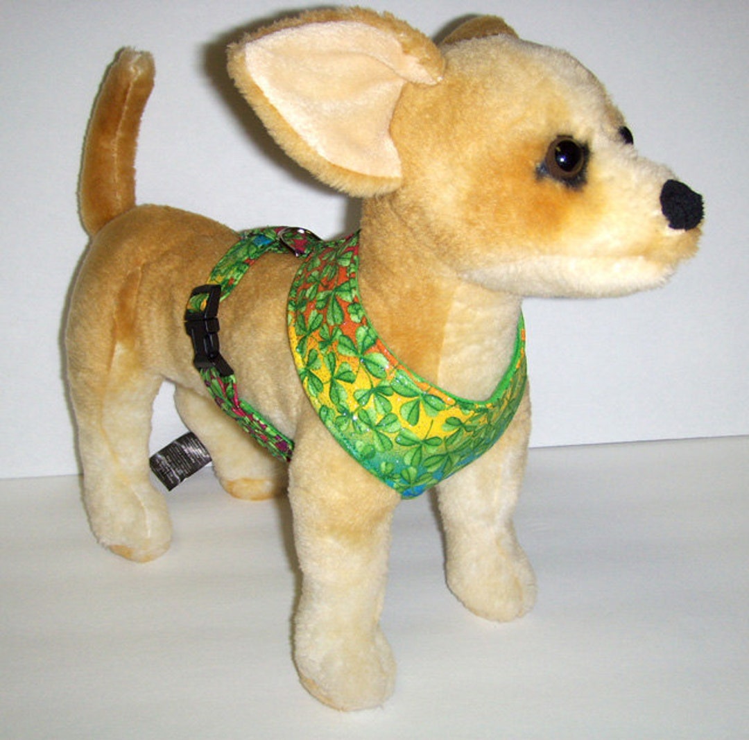 Shamrock Dog Harness: Soft Cotton, Glitter Clover, St. Patrick's Day - Etsy