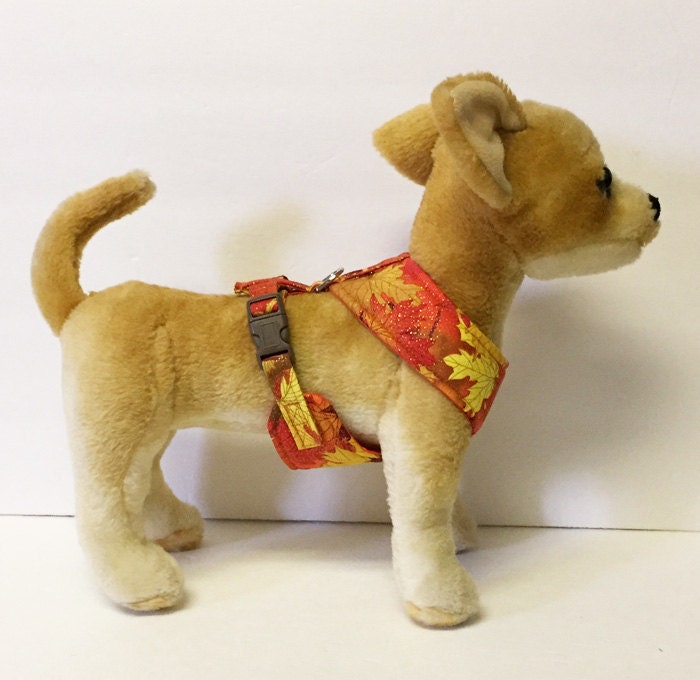 Metallic Fall Leaf Comfort Soft Dog Harness - Made to Order - - Etsy