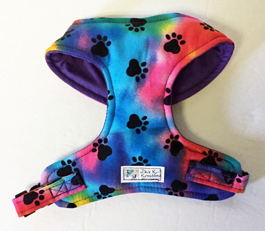 Paw Print Comfort Soft Dog Harness - Made to Order - - Etsy