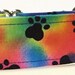Multi Color Paw Print Adjustable Martingale Dog Collar Made - Etsy