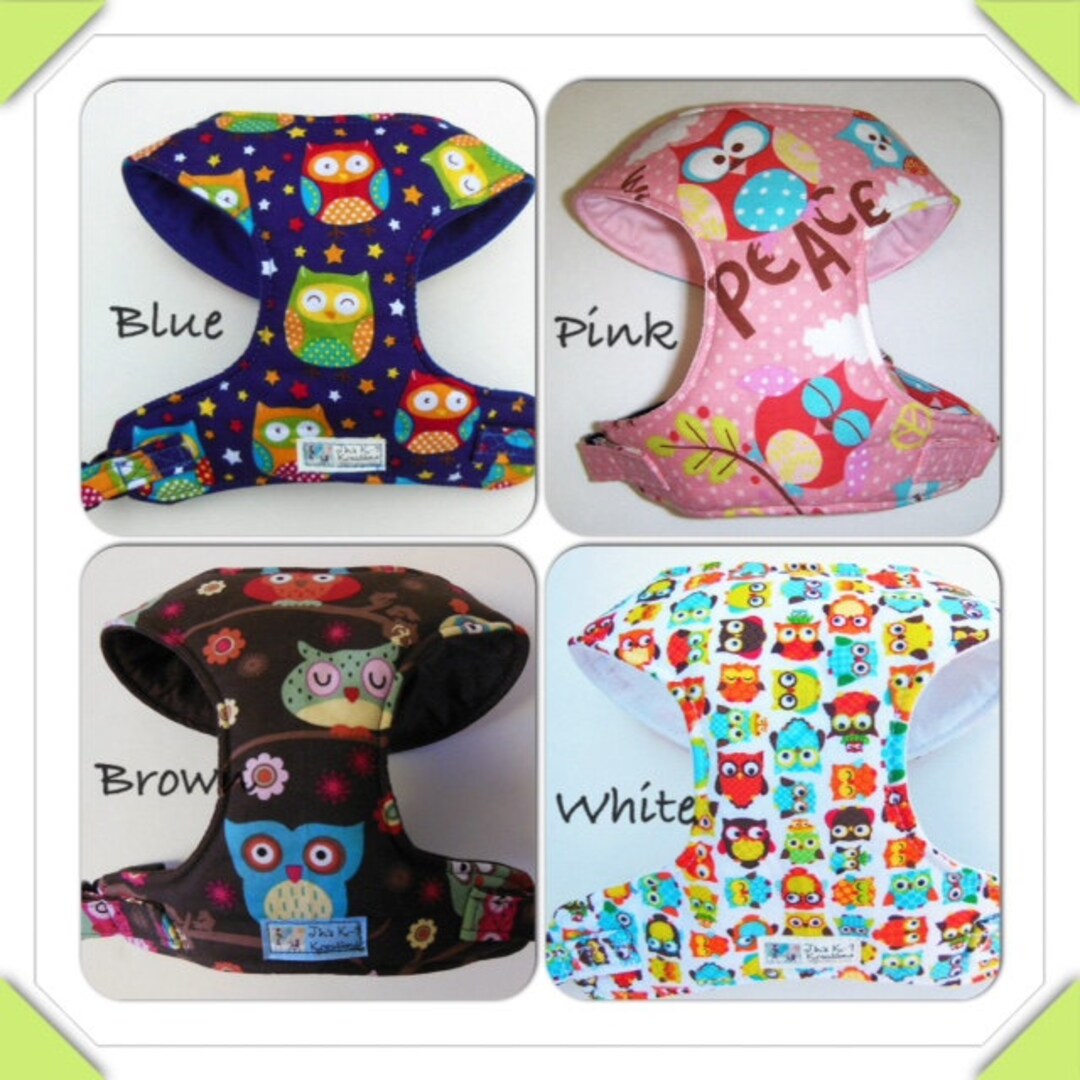 Owl Comfort Soft Dog Harness - Made to Order- - Etsy