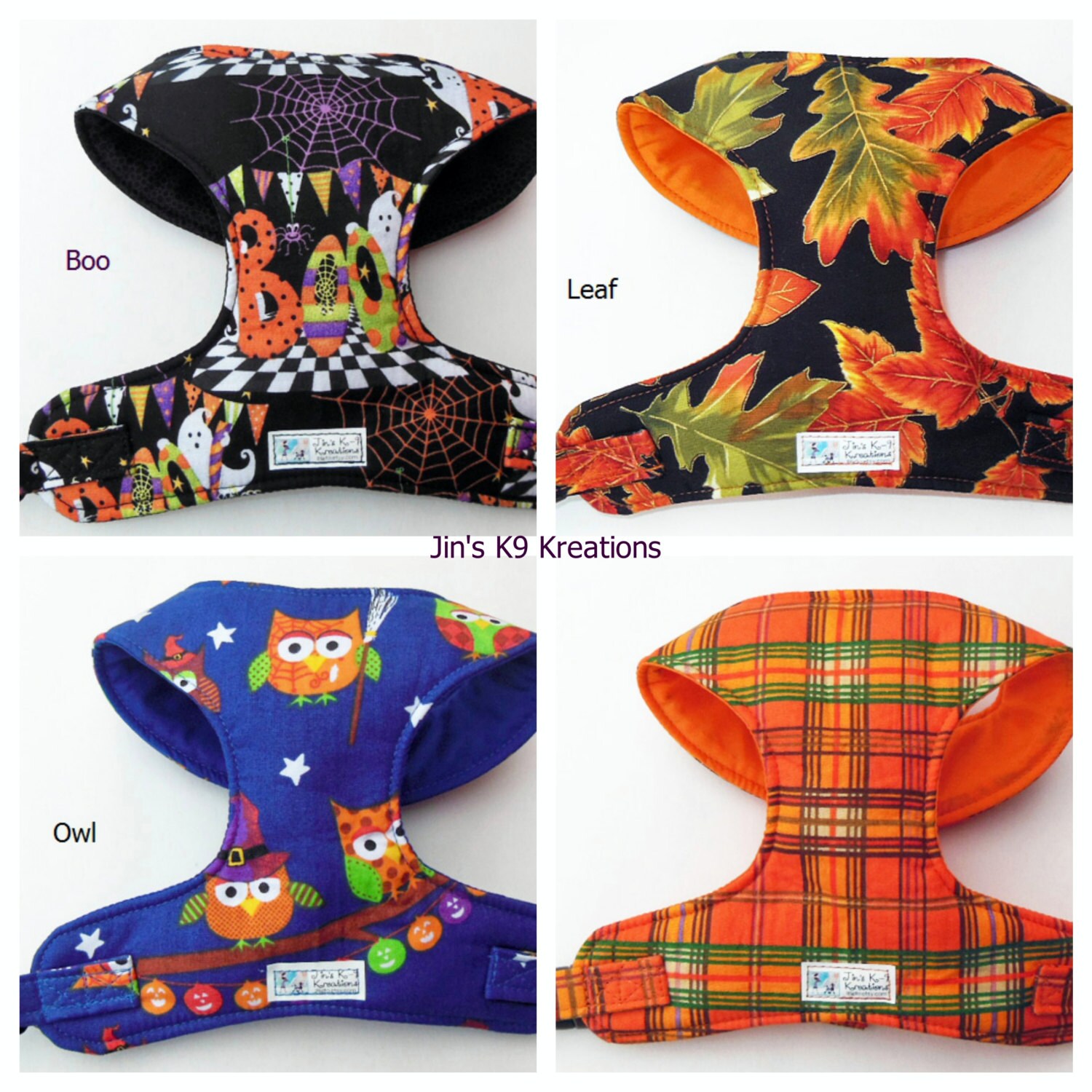Halloween Fall Comfort Soft Dog Harness Made to Order - Etsy