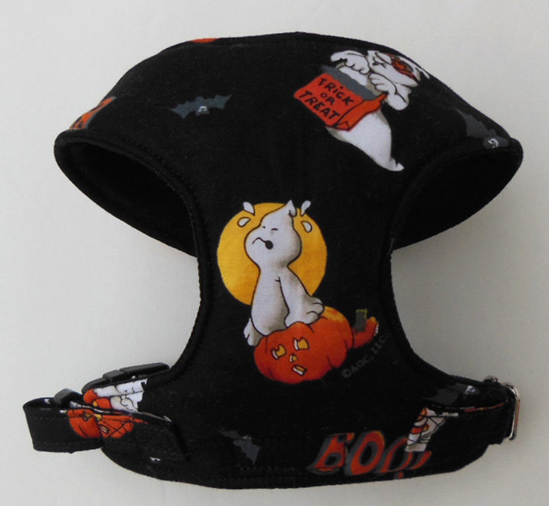 Comfort Soft Harness for Small Dog, Halloween, Ghost. - Made to Order ...