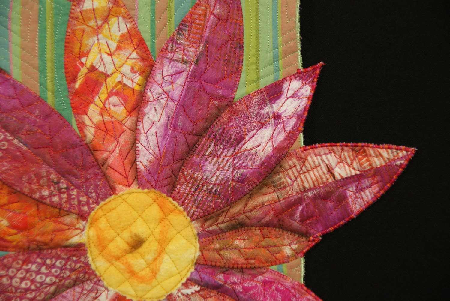Handmade Art Quilt - the Power of Flower - Etsy