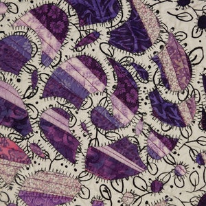 Handmade Art Quilt - Purple Heart - Etsy