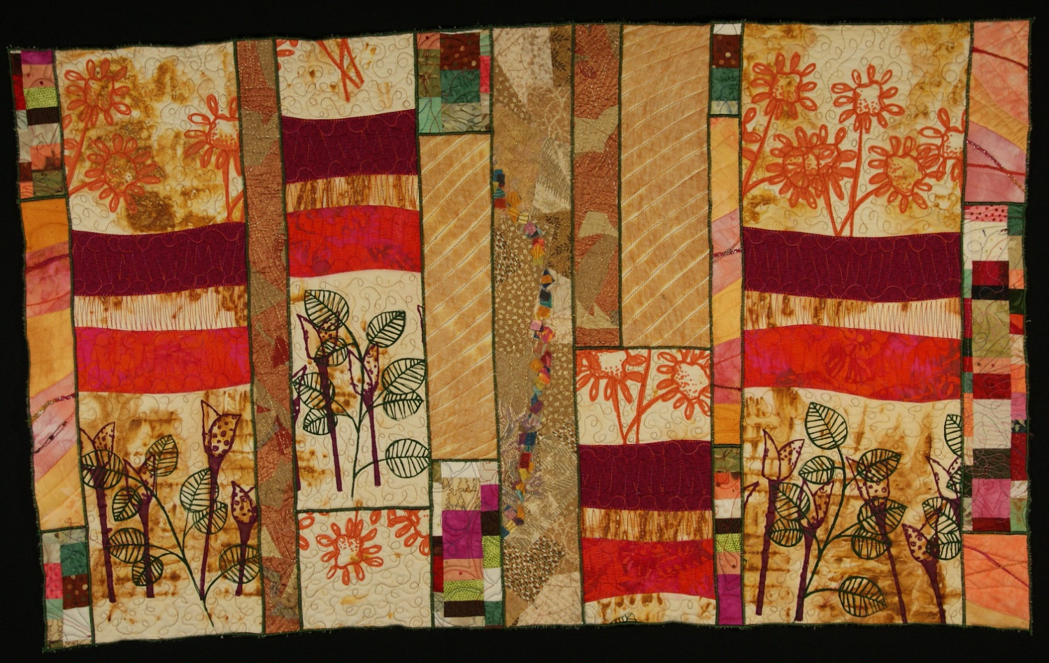 Handmade Art Quilt - Garden Box - Etsy