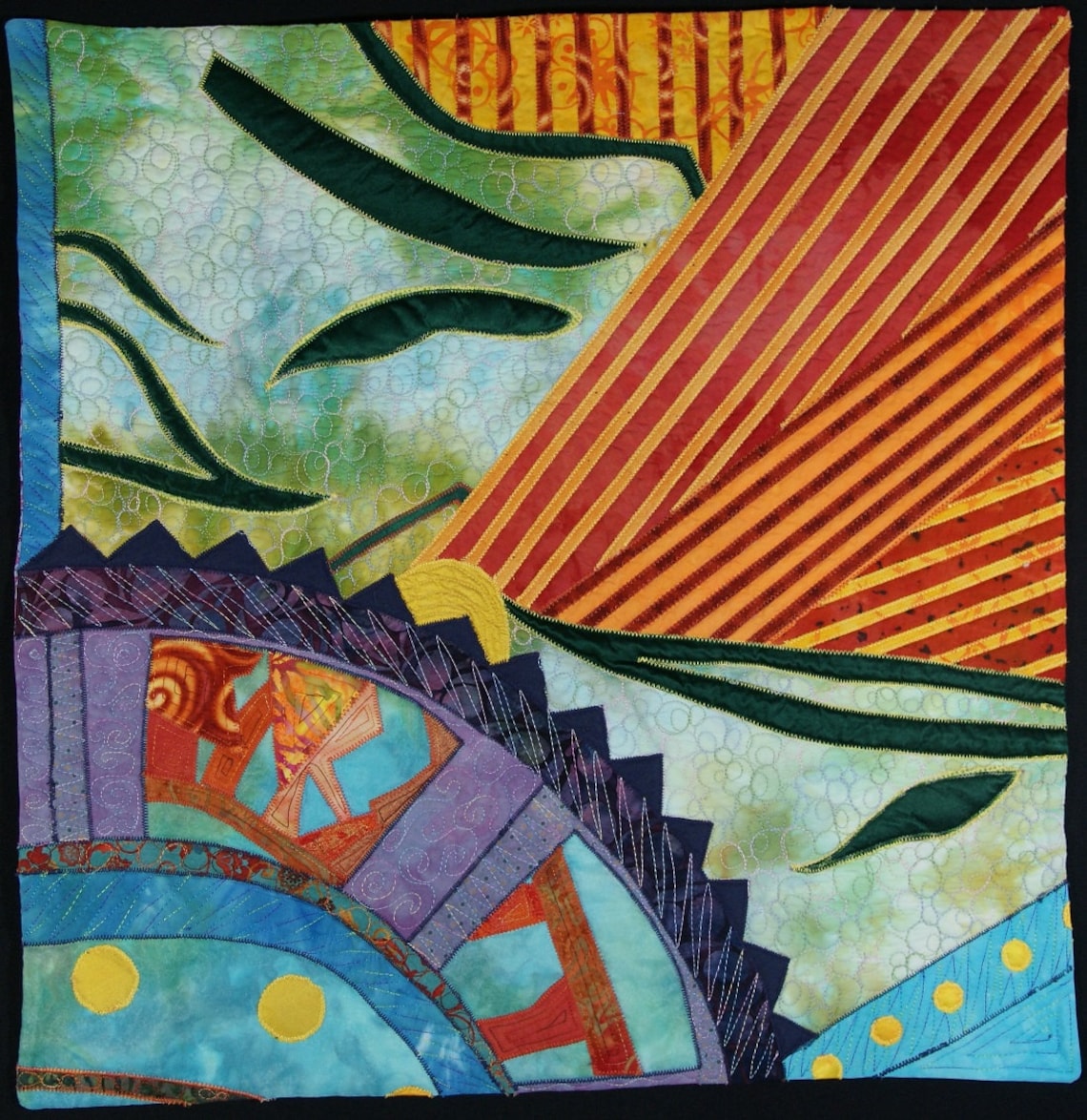 Handmade Art Quilt - Abstract Mine - Etsy