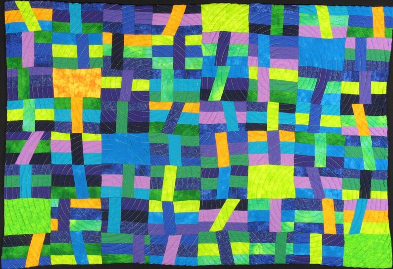 Handmade Art Quilt HAPPY SLASH - Etsy