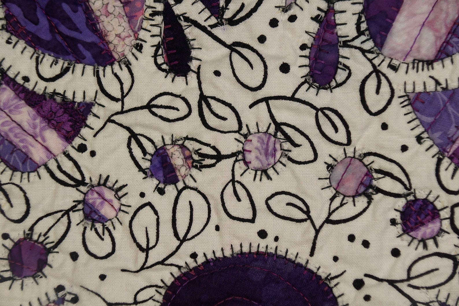 Handmade Art Quilt - Purple Heart - Etsy