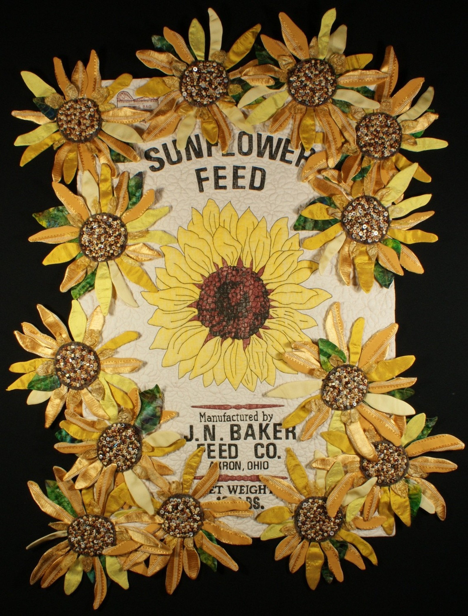 Handmade Original Art Quilt SUNFLOWERS - Etsy