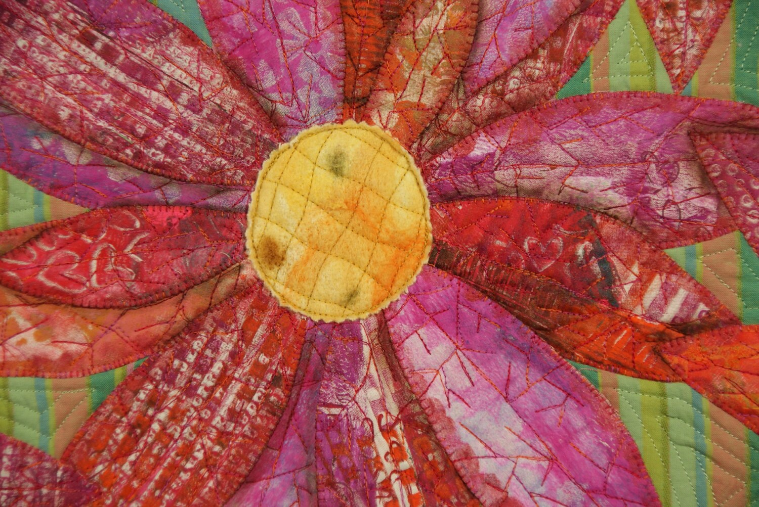 Handmade Art Quilt - the Power of Flower - Etsy