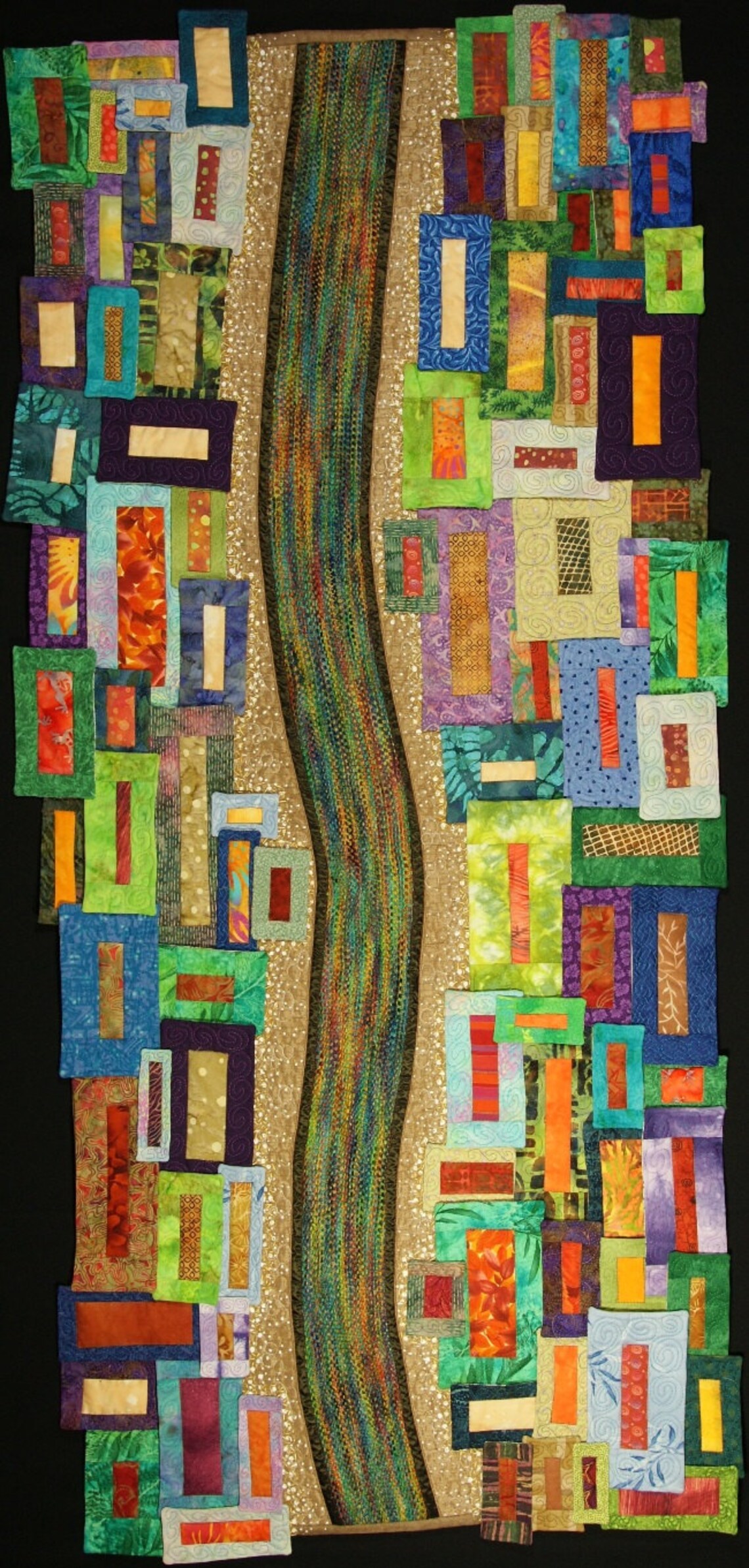 Handmade Art Quilt - A River Runs Through It - Etsy