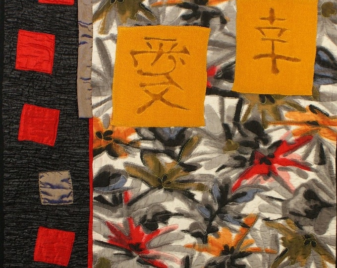 Handmade Art Quilt - LOVELY SILK - Etsy