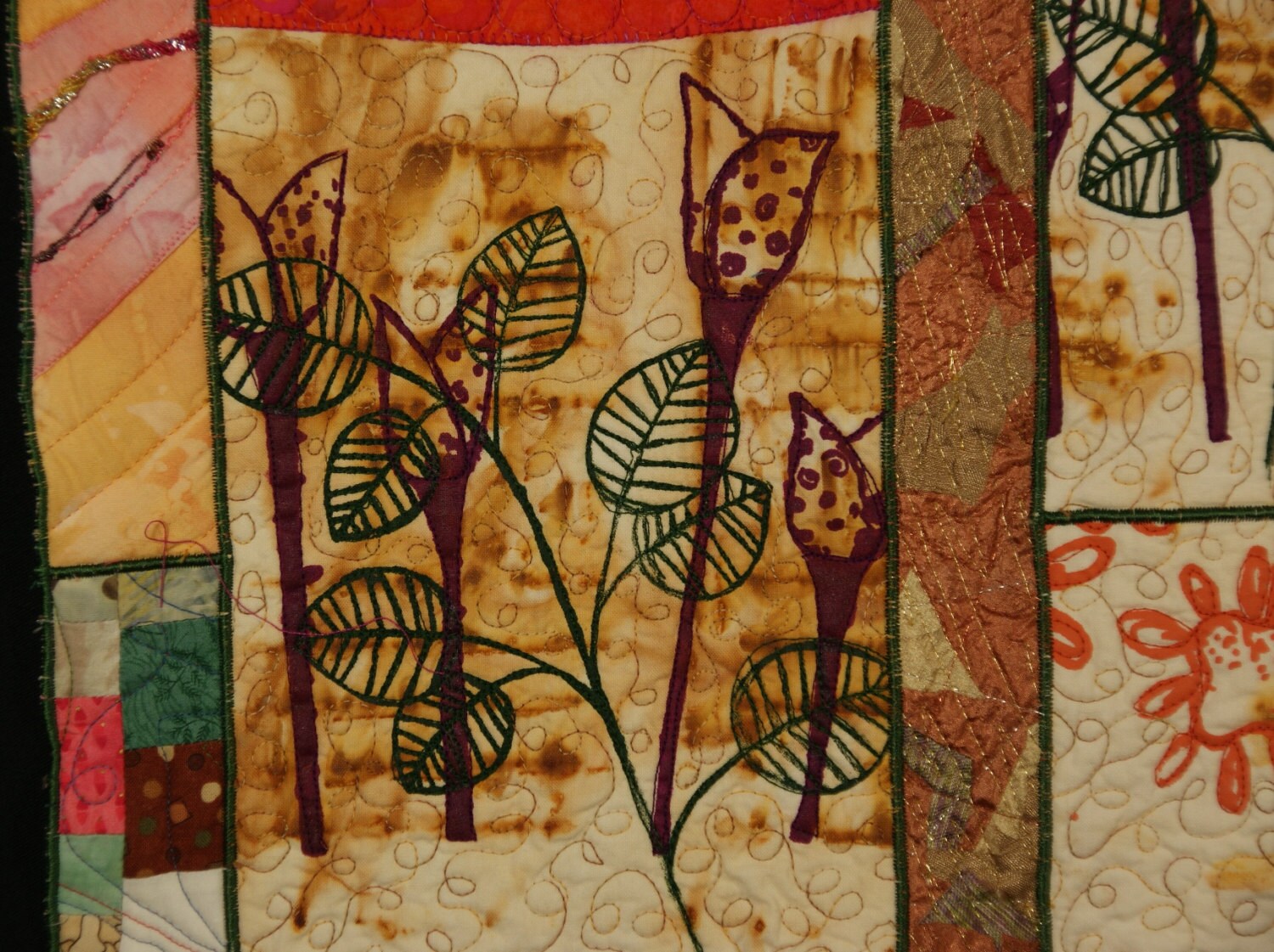 Handmade Art Quilt - Garden Box - Etsy