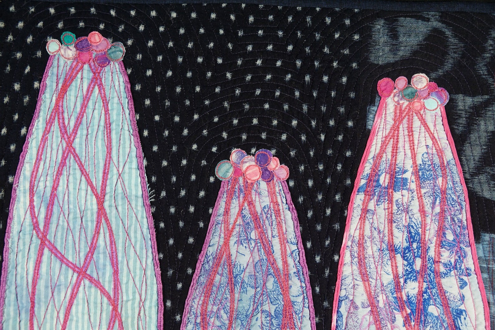 Handmade Art Quilt - Night Garden - Etsy