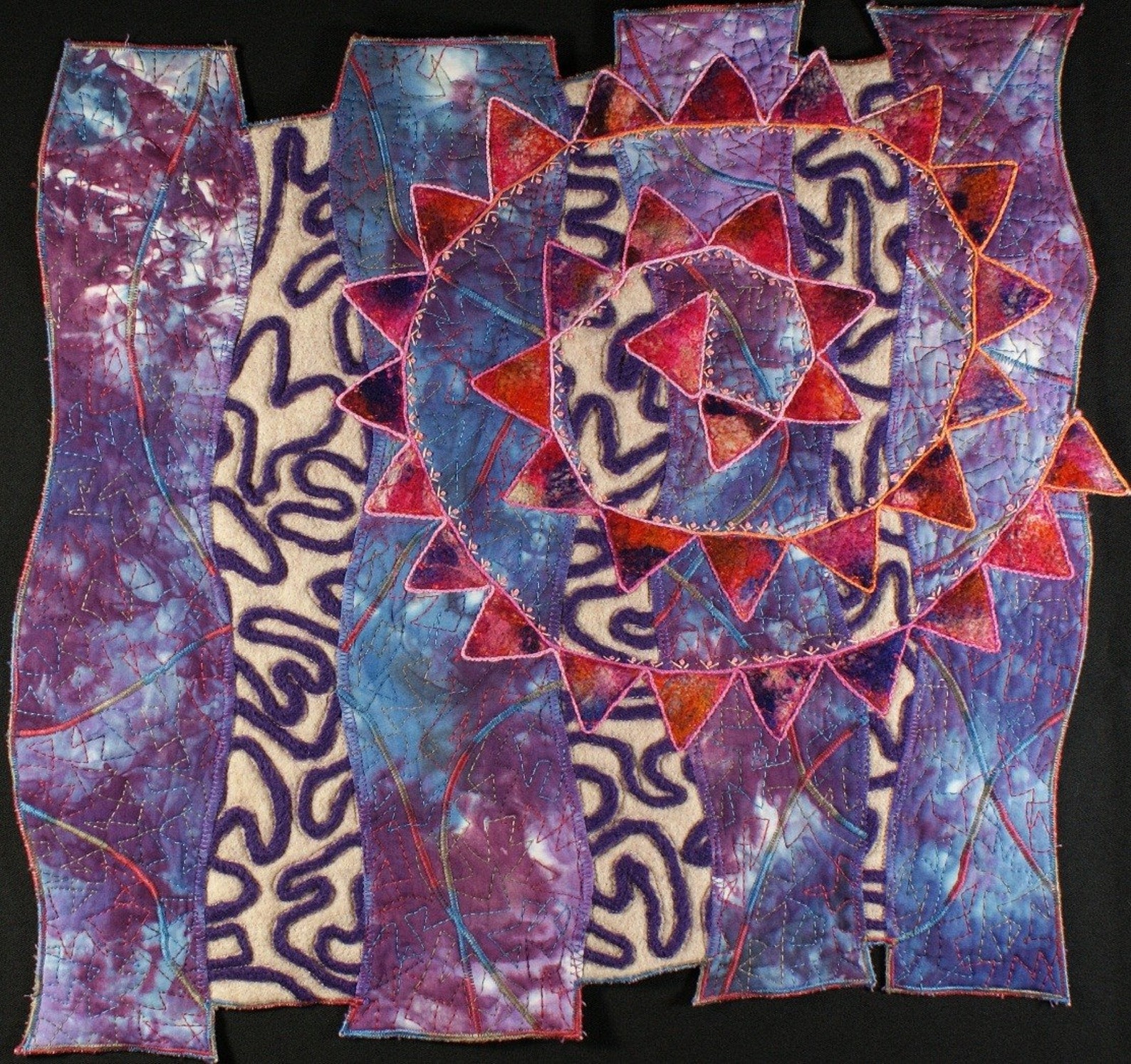 Handmade Art Quilt - ZEN SPIRAL - Etsy