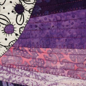 Handmade Art Quilt - Purple Heart - Etsy