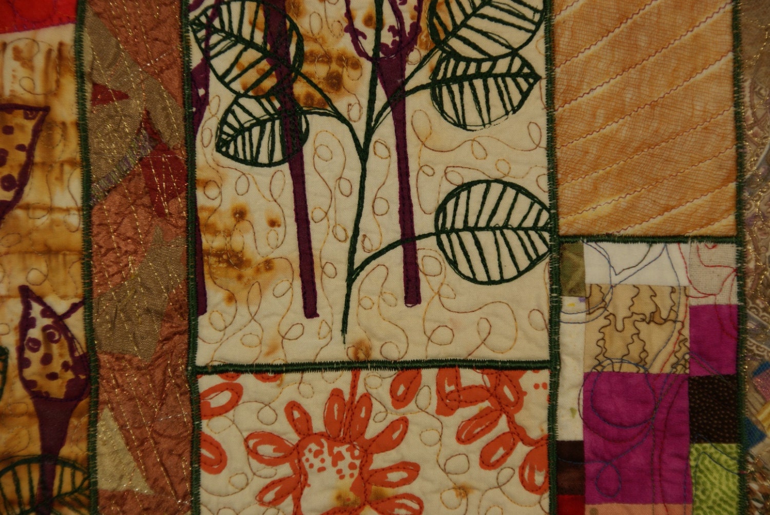 Handmade Art Quilt - Garden Box - Etsy