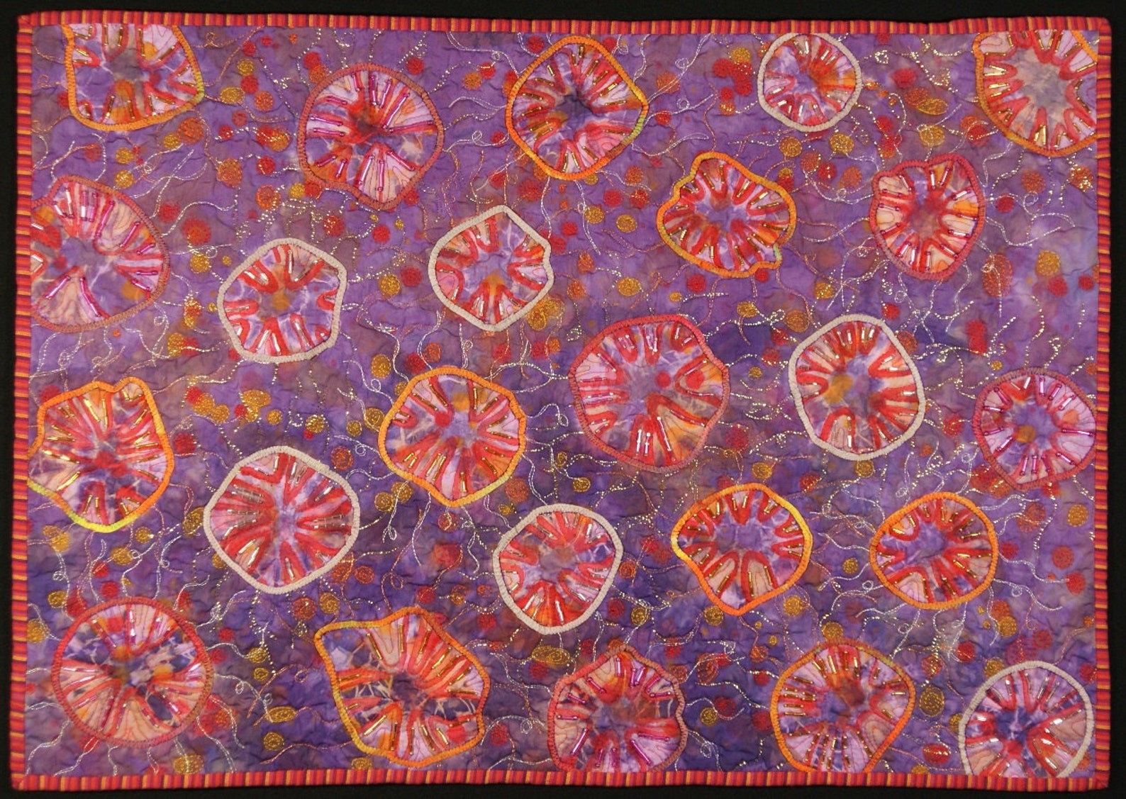 Handmade Art Quilt - Jellyfish - Etsy