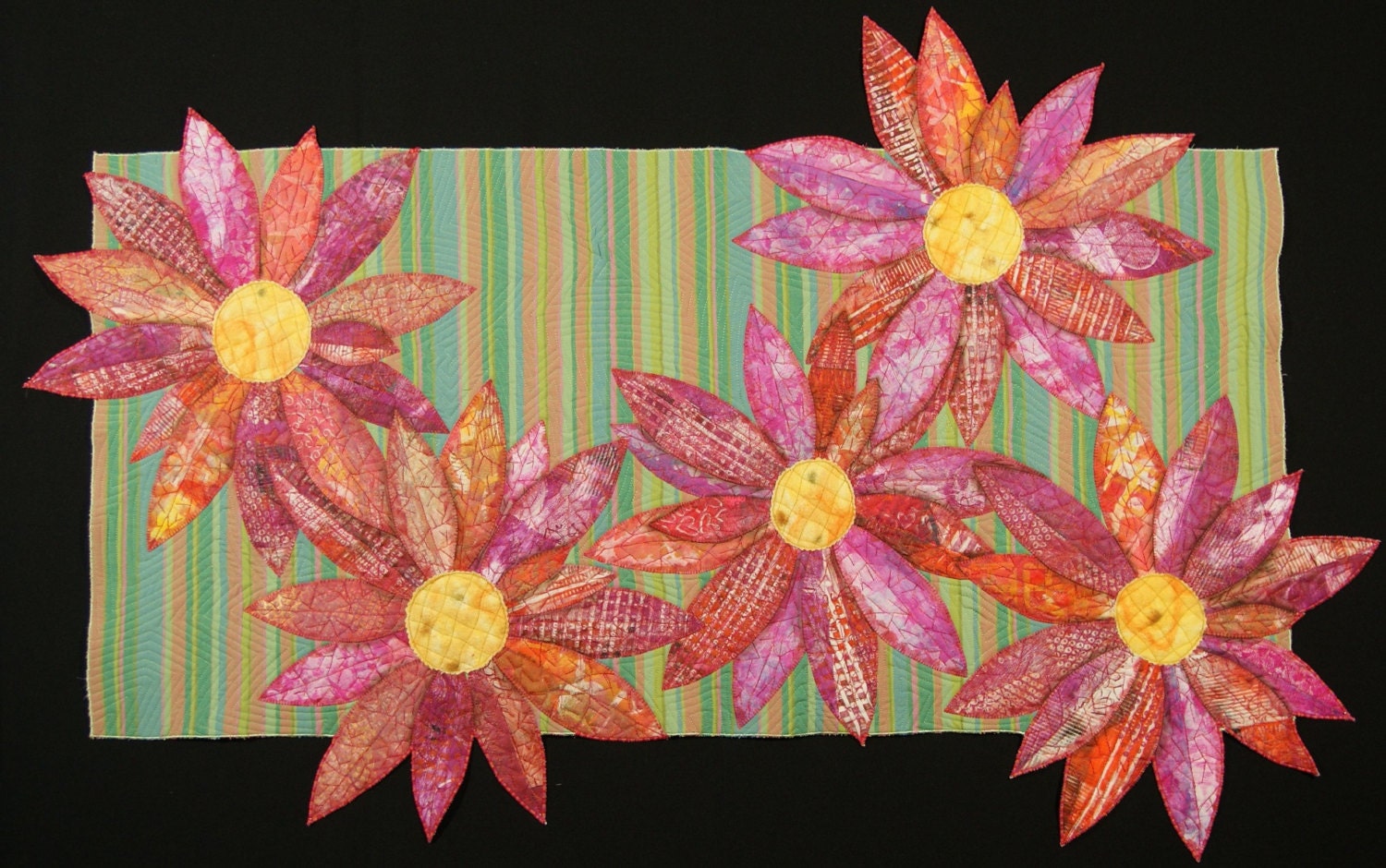 Handmade Art Quilt - the Power of Flower - Etsy