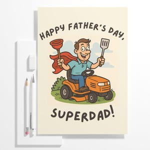 Super-dad Father's Day Card - Etsy