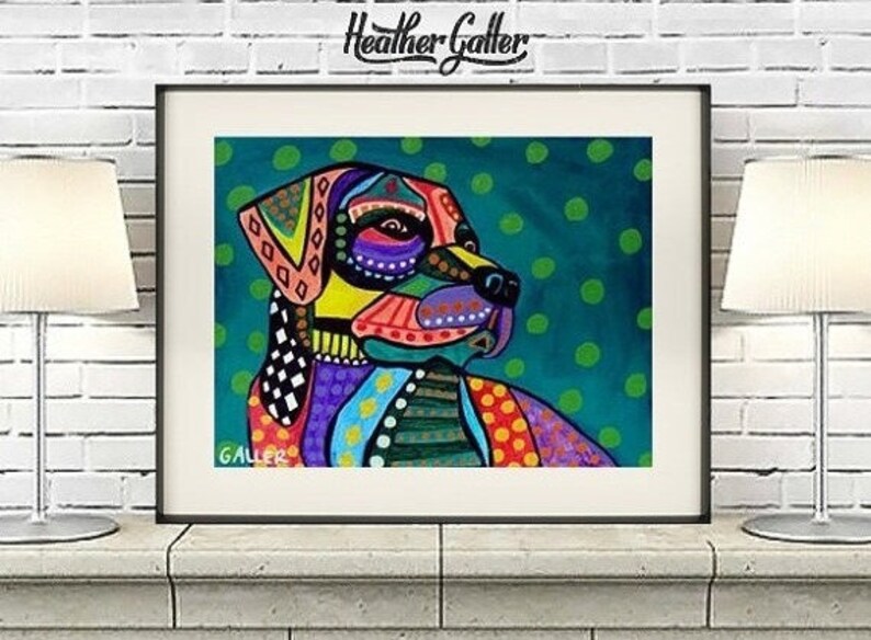 Labrador Retriever Art Poster Dog Print Painting Abstract - Etsy